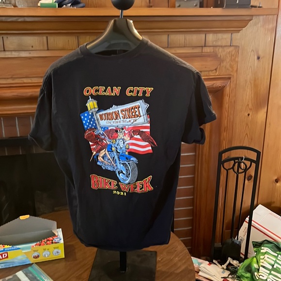 Gildan | Shirts | Destination Tshirt Ocean City Md Bike Week 22 Bourbon ...